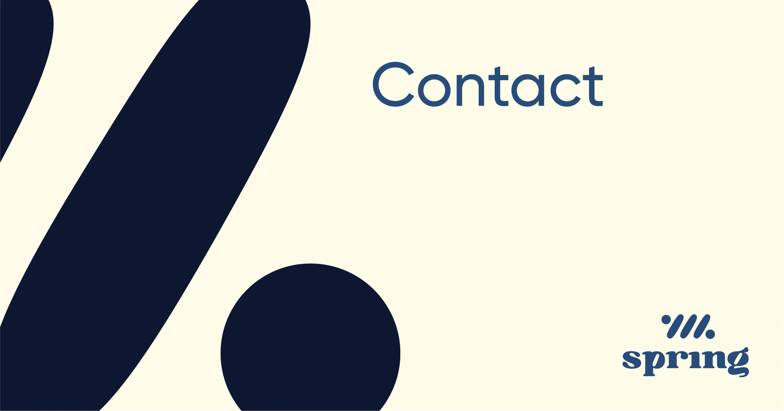 Contact Us / Connect with Spring Capital